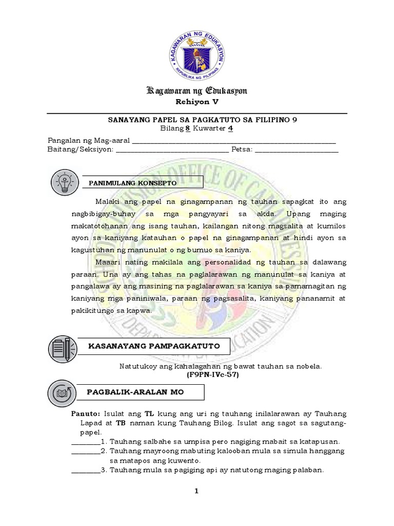 Las Fil9 BLG.8 Q4 | PDF