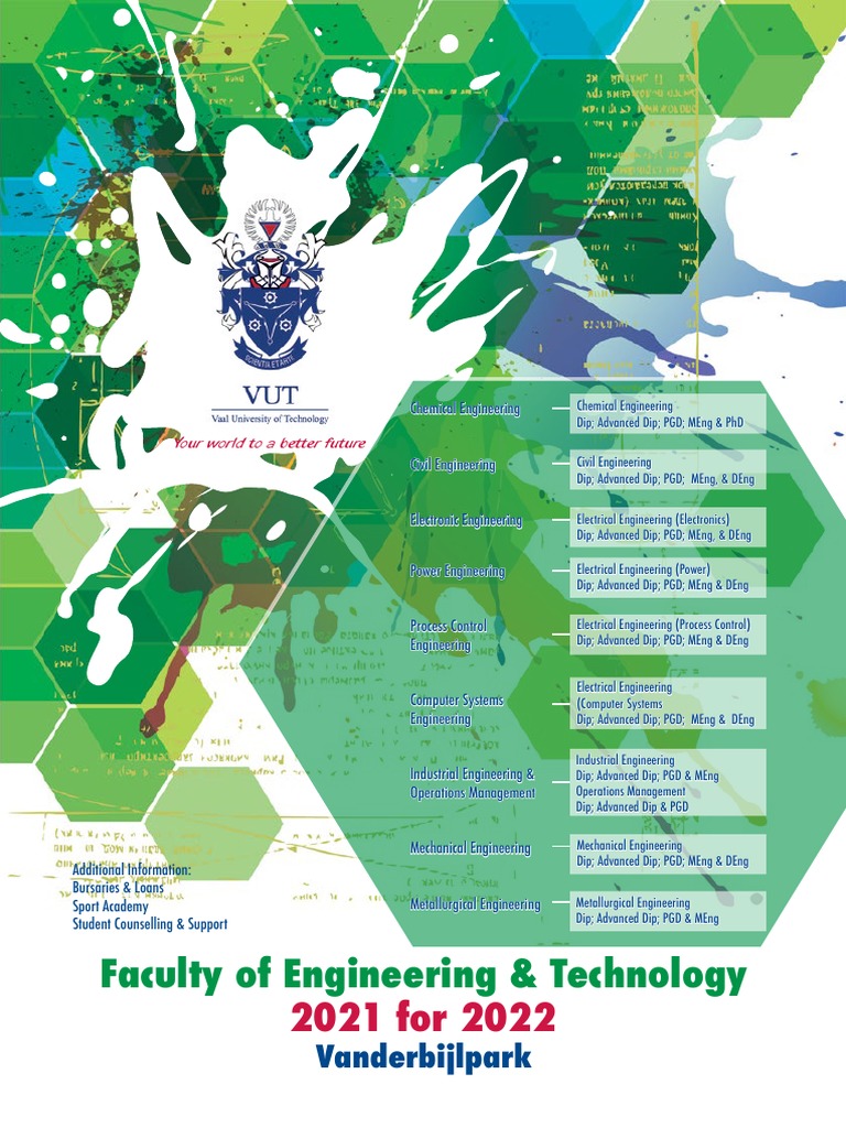 Faculty of Engineering & Technology: Vanderbijlpark | PDF | Engineering ...