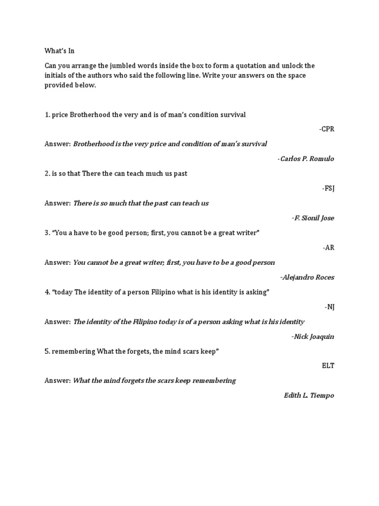 CLPW Activity | PDF | Language Arts & Discipline | Foreign Language Studies