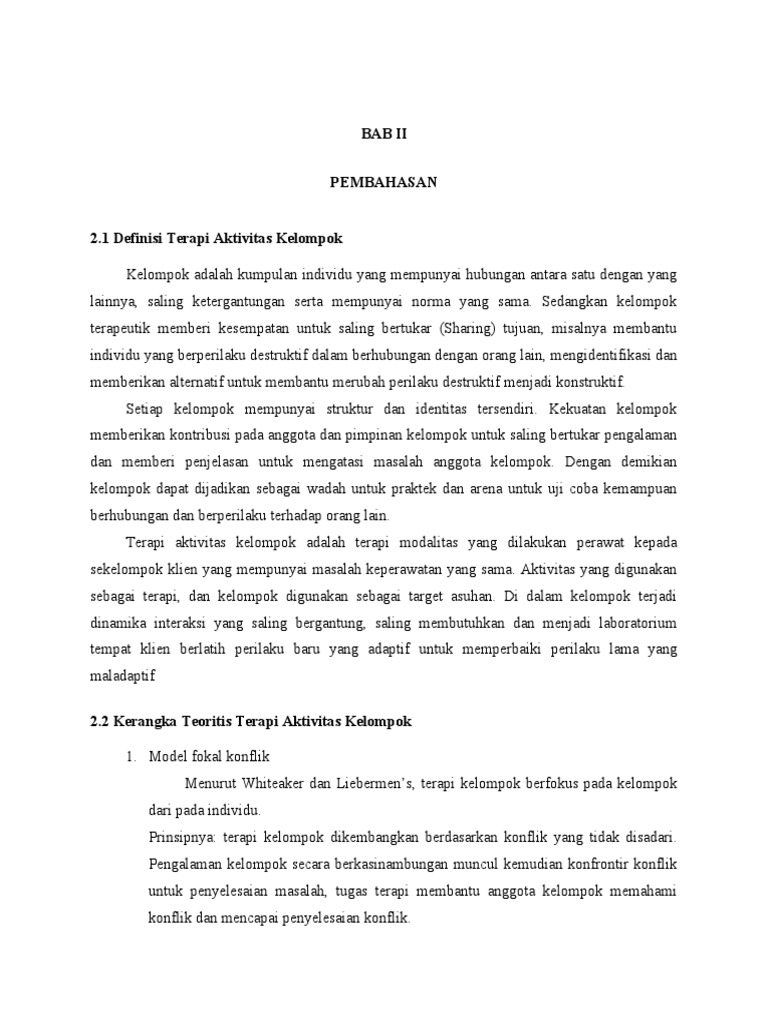 Terapi Aktivitas Kelompok | PDF