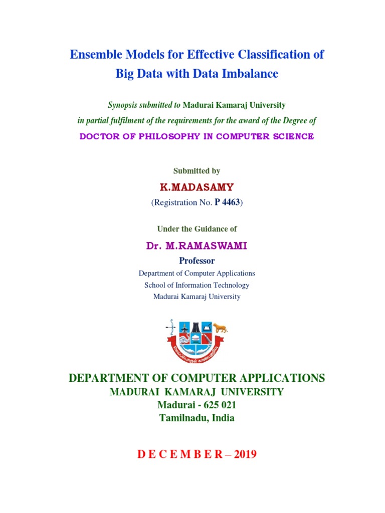Ensemble Models For Effective Classification of Big Data With Data Imbalance | PDF | Accuracy ...
