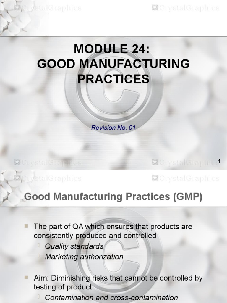24 - Good Manufacturing Practices | PDF | Specification (Technical ...