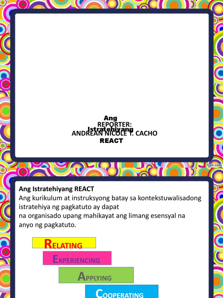 REACT Strategies for Contextual Learning | PDF | Learning | Laboratories