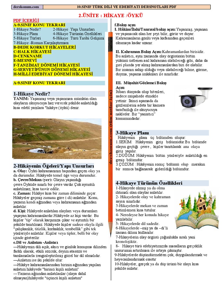 10 Tde Hikaye Konu An. Derskonum - com-MŞE | PDF