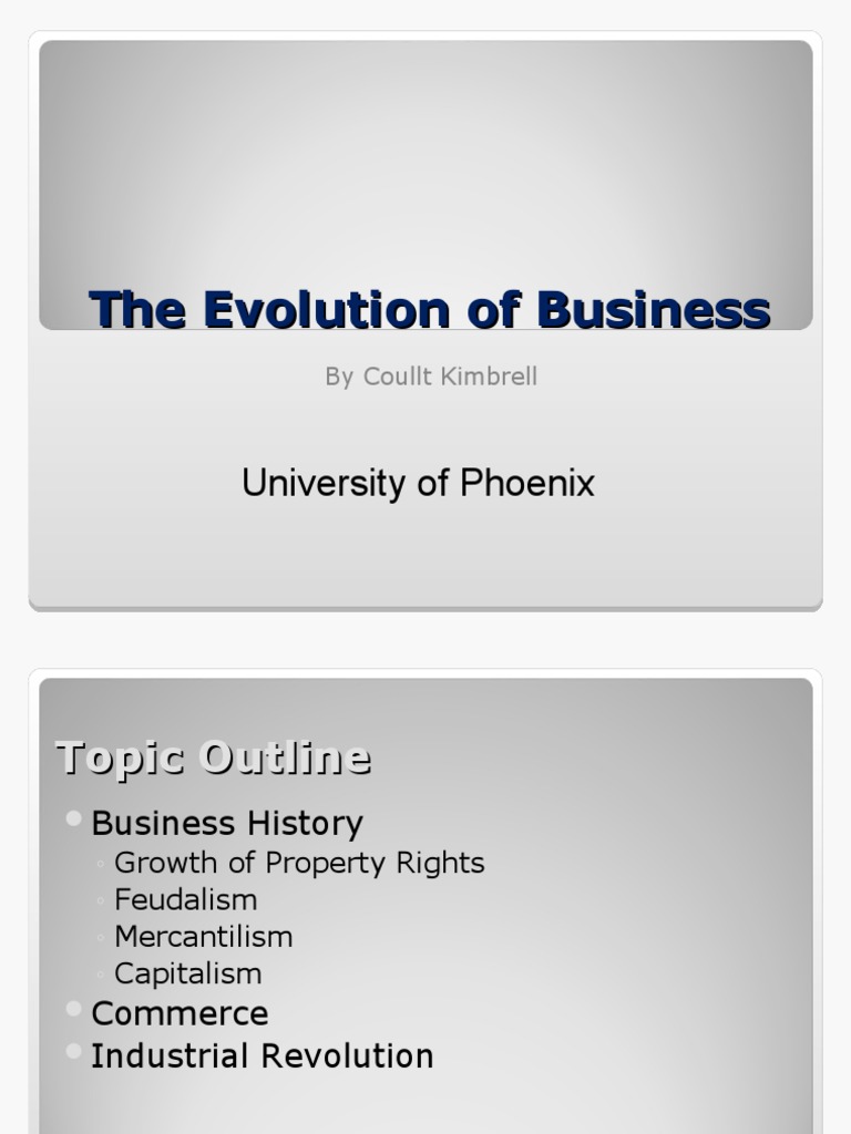 The Evolution of Business | PDF | Politics