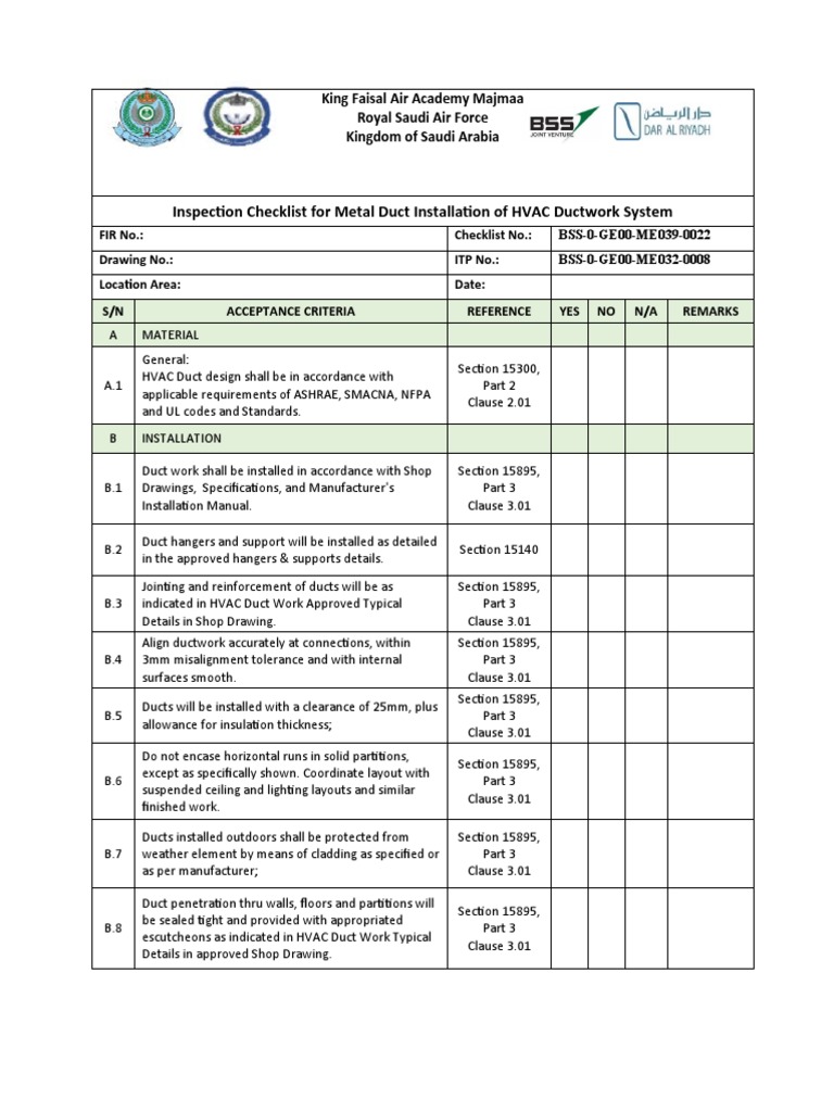 Ensuring Proper Installation: An Inspection Checklist for Metal ...