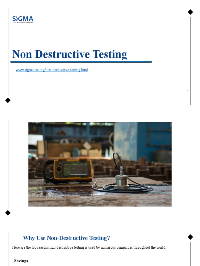 Non Destructive Testing Lab - Non Destructive Testing | PDF ...