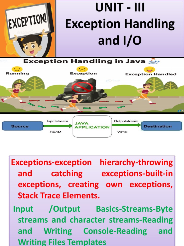 Oop Unit 3 - Exception Handling & Io Streams | Download Free PDF ... Oop Unit 3 - Exception Handling & Io Streams | Download Free PDF ...