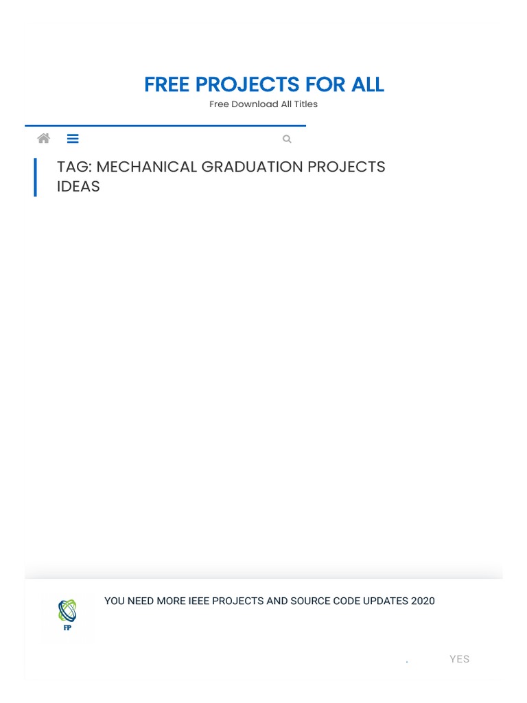 Mechanical Graduation Projects Ideas Archives - Free Projects For All ...