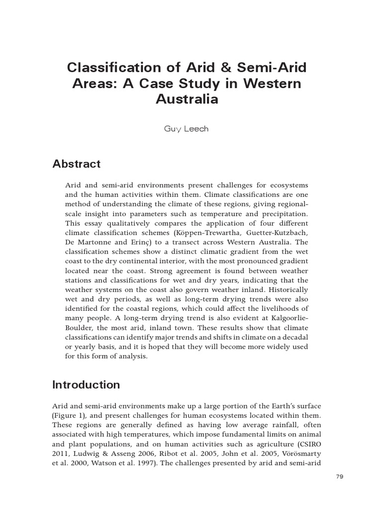 LEECH (2014) Classification of Arid & Semi-Arid Areas - A Case Study in ...