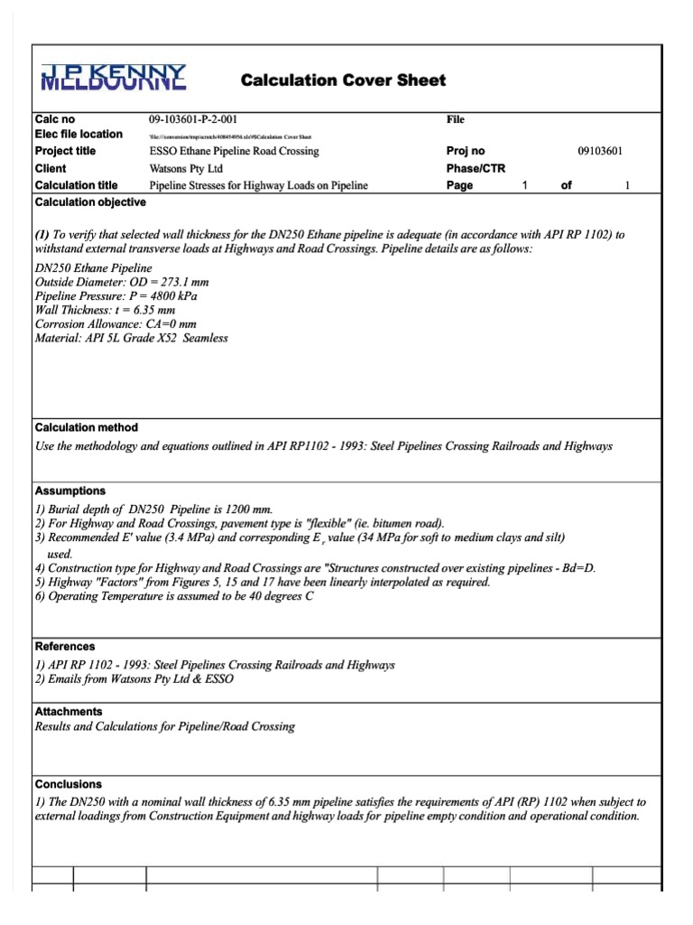 Calculation Cover Sheet Calculation Cover Sheet: File File | PDF