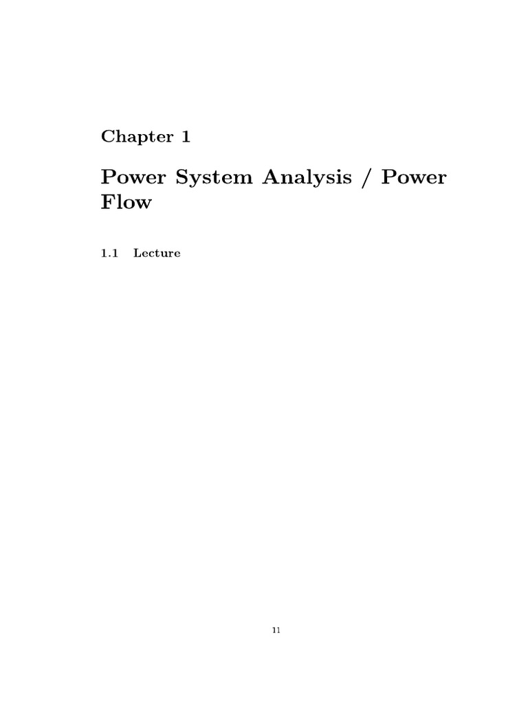 Power System Analysis / Power Flow | PDF | Metrology | Electrical ...