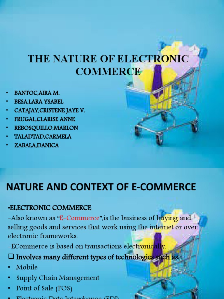 Nature of E-Commerce & E-Business Models | PDF | E Commerce | Electronic Business