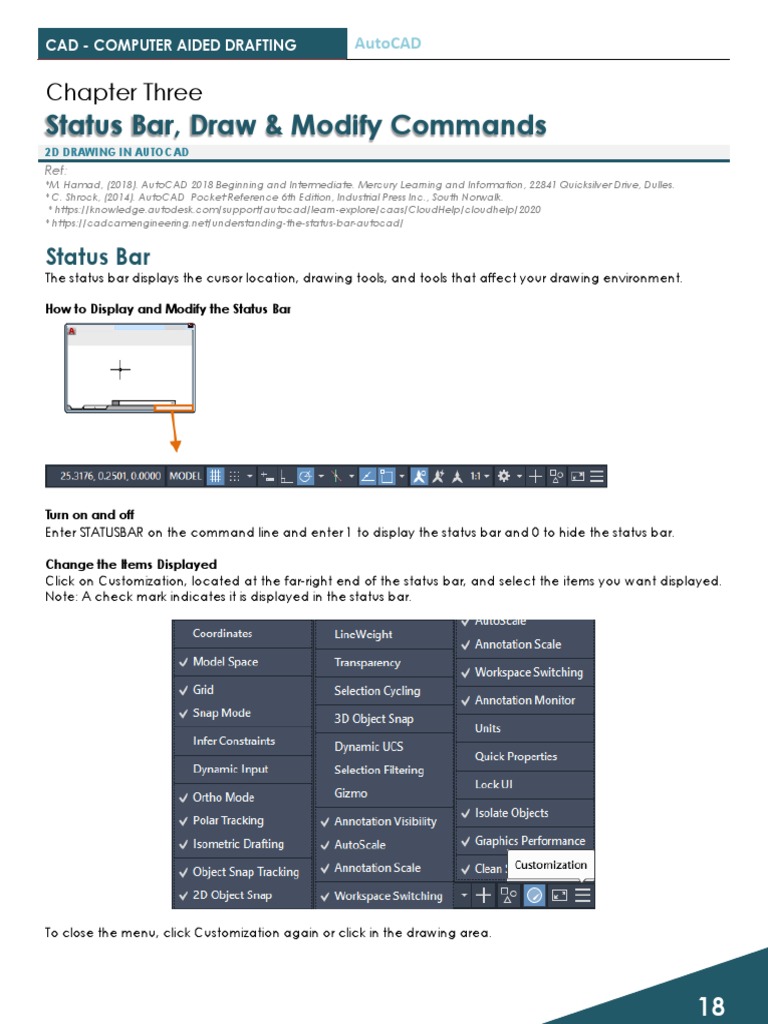 Cadl 4 Status Bar Draw And Modify Commands Pdf Ellipse Computer Aided Design