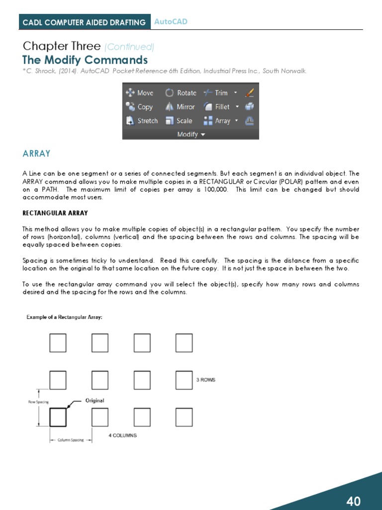 Cadl #5 Modify Commands | PDF | Array Data Structure | Angle