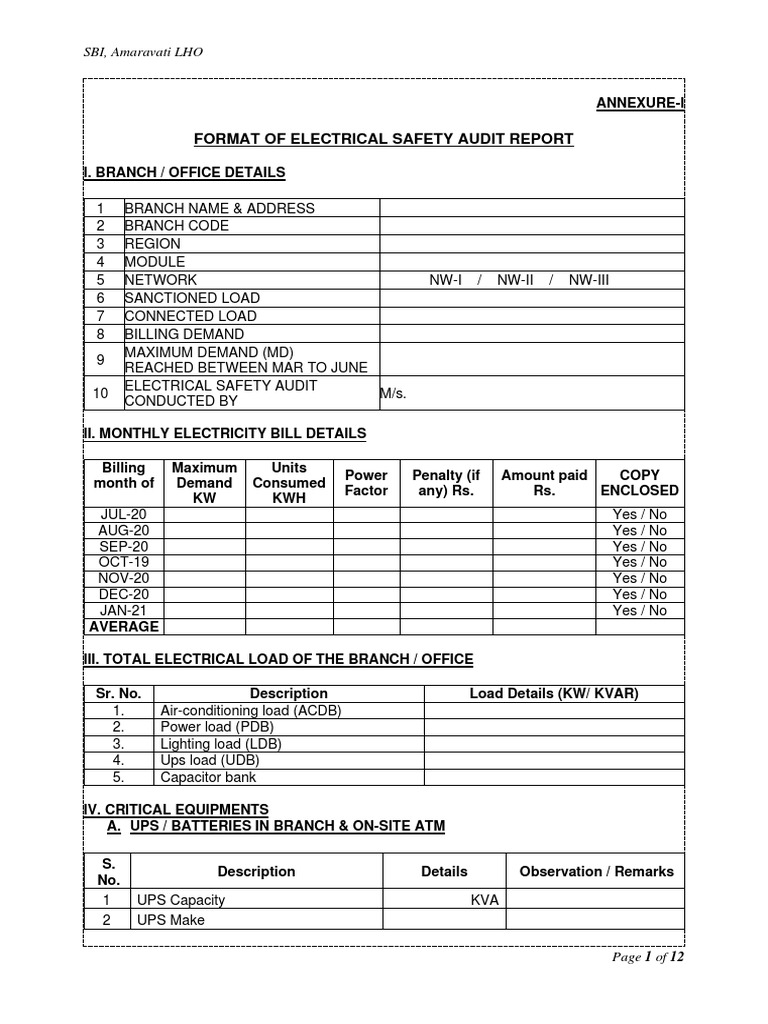 Esa Report Format | PDF | Electrical Substation | Electrical Wiring