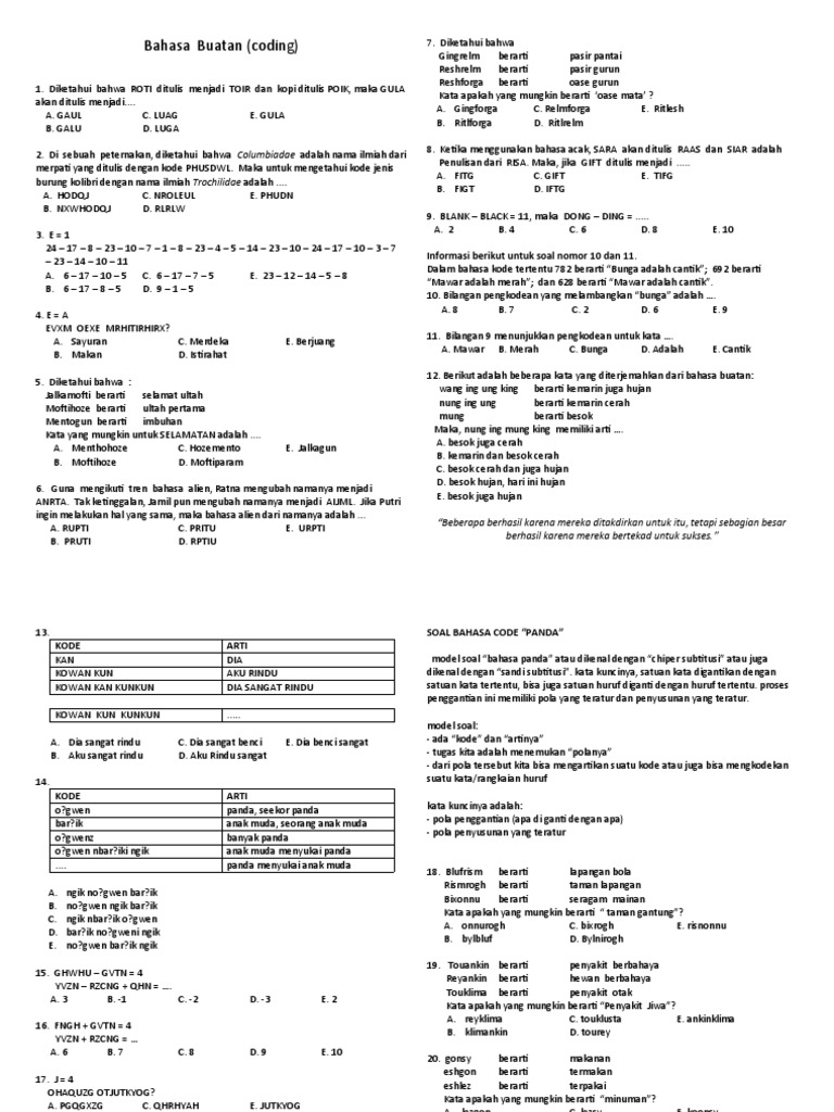 Bahasa Buatan Panda | PDF