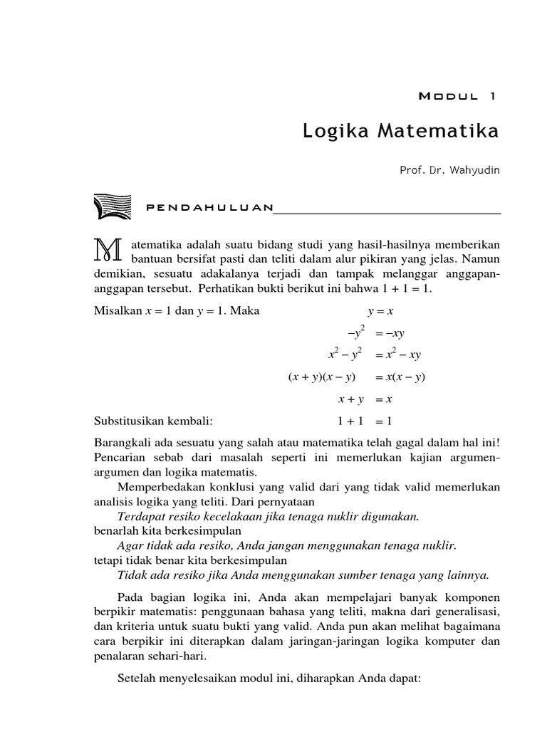Logika Matematika Dasar | PDF