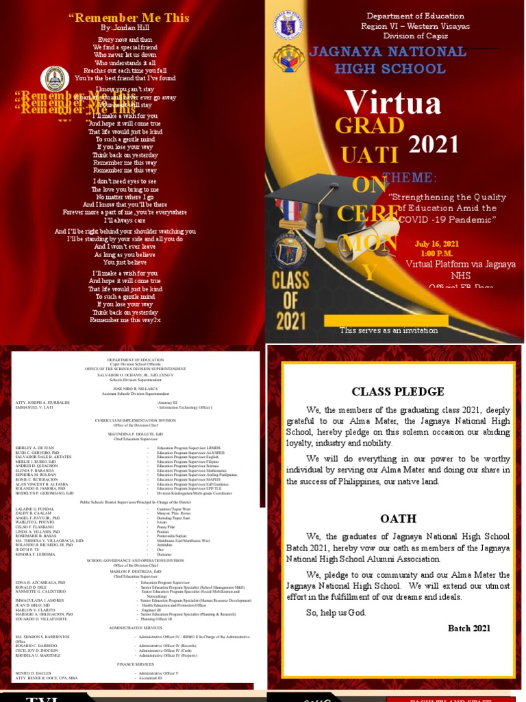 Shs Graduation Program 2021 | PDF