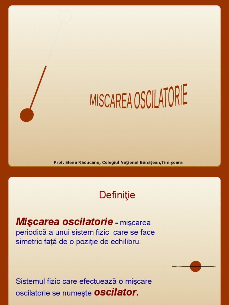 Miscarea Oscilatorie | PDF