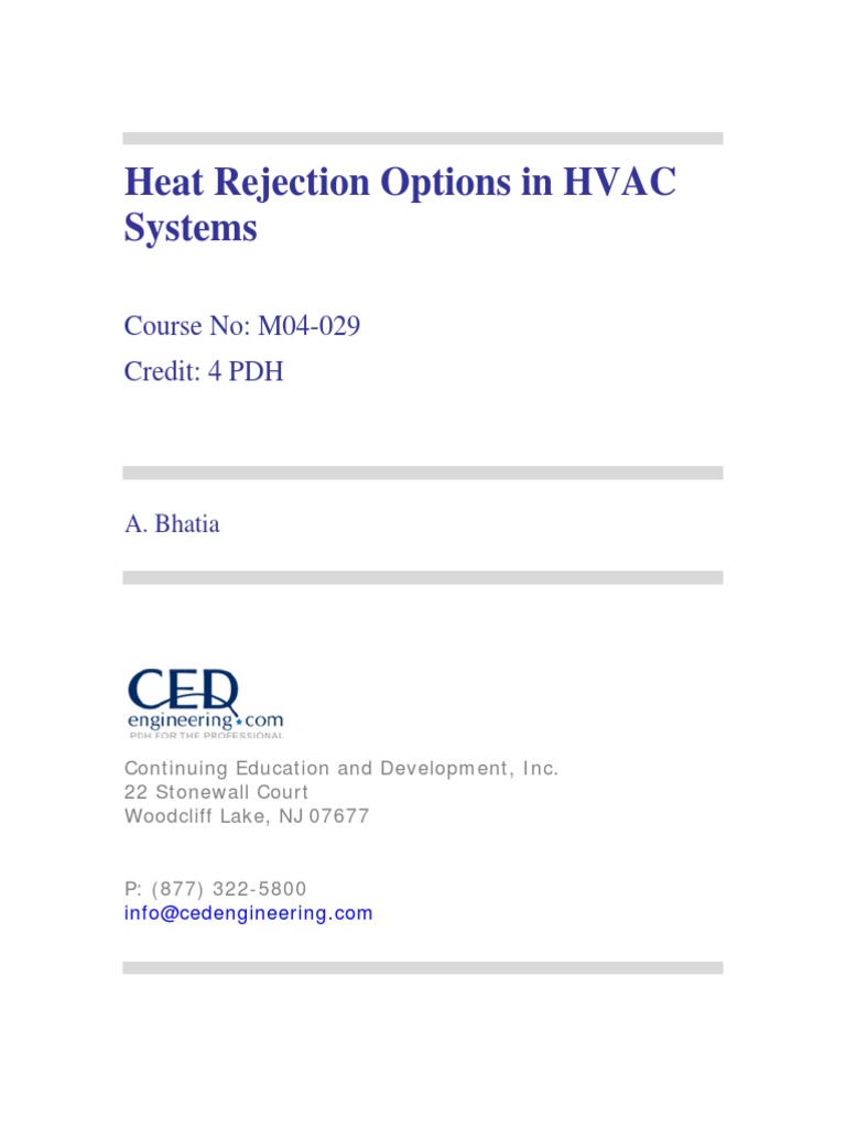 Heat Rejection Options R1 | PDF | Heat Exchanger | Air Conditioning