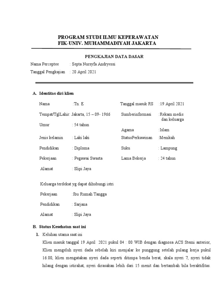 Askep Acs Stemi Septa | PDF
