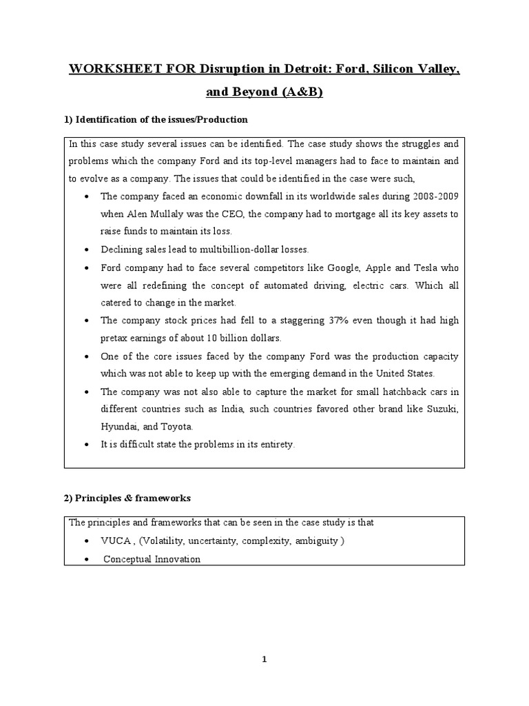 Ford Case Study - Solution | PDF | Ford Motor Company | Car