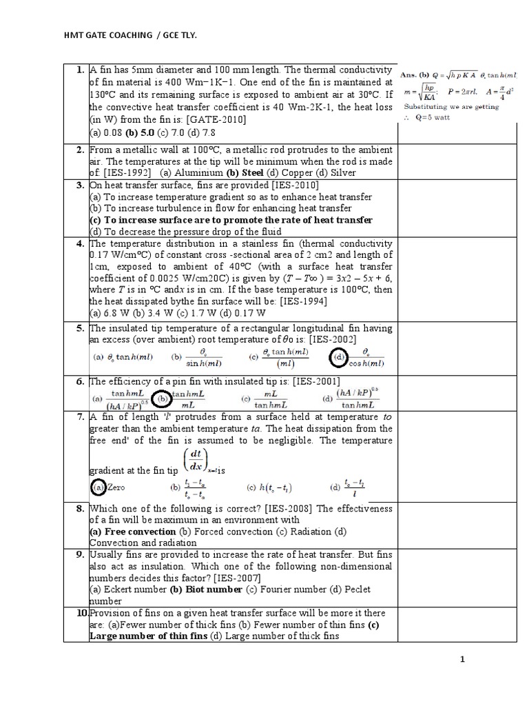 HMT Obj Hand Book II | PDF | Heat Transfer | Heat