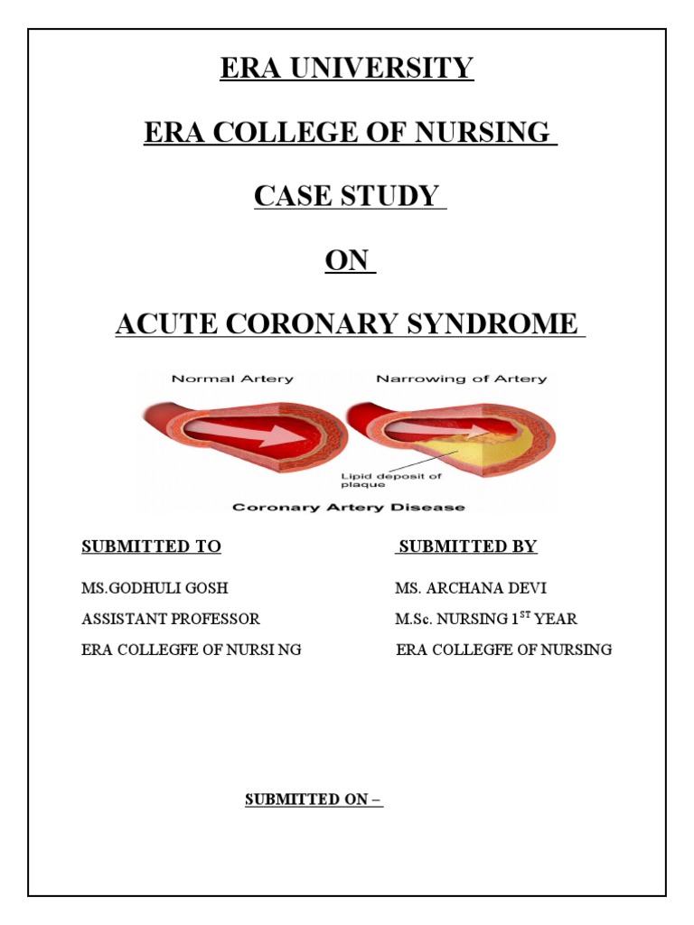Acs CASE STUDY | PDF | Diastole | Atrium (Heart)