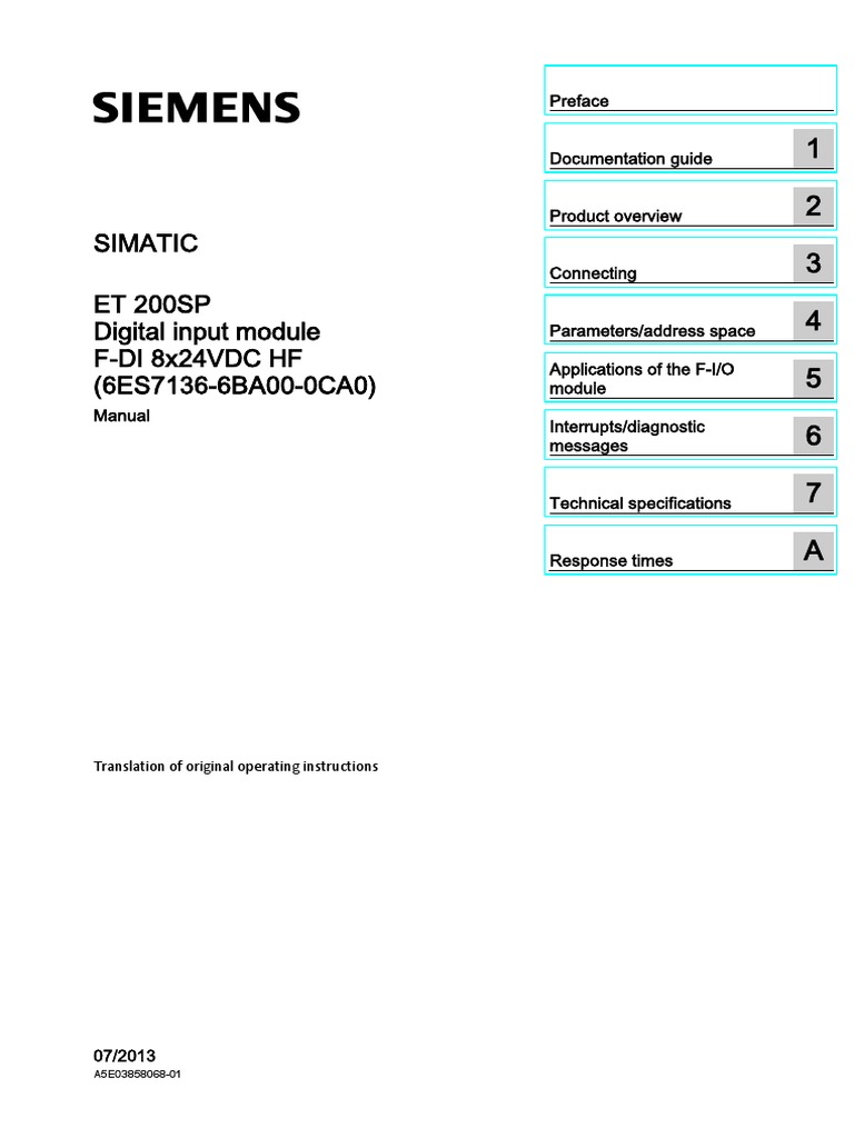 Et200sp F-Di 8x24vdc HF Manual en-US en-US | Unduh gratis PDF ...
