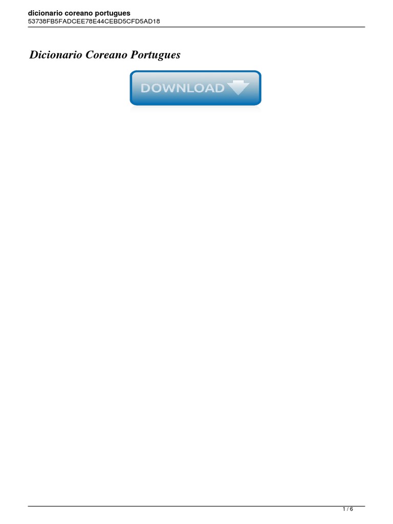 Dicionario Coreano Portugues | PDF | Pichação | Traduções