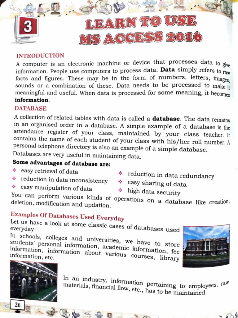 8th STD Chap 3 Ms Access Ex | PDF | Window (Computing) | Databases