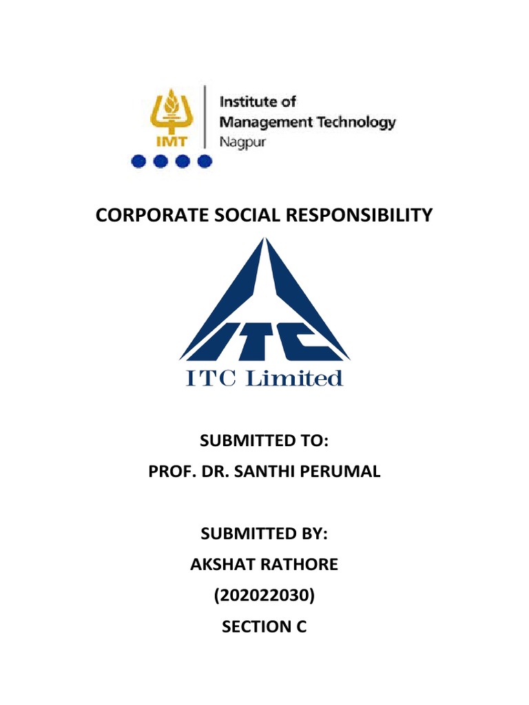 ITC Limited CSR Initiatives Overview | PDF | Economies