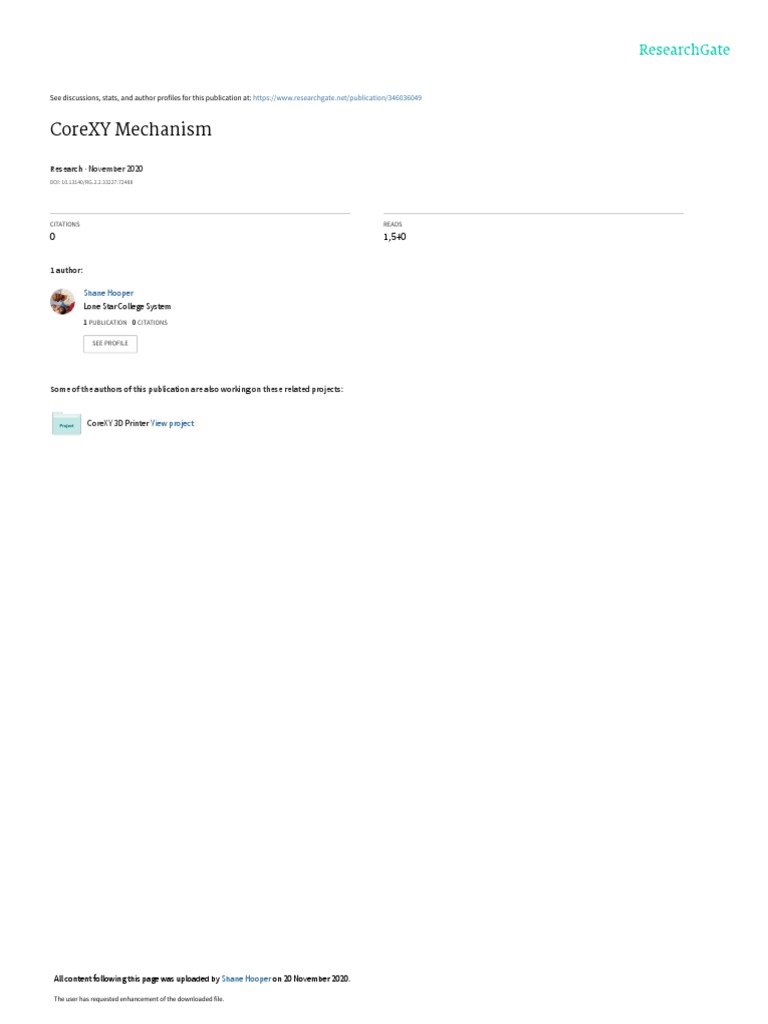 CoreXY Explained | PDF | Cartesian Coordinate System | Kinematics