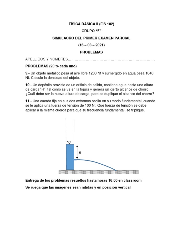 Simulacro 1P-Problemas | PDF