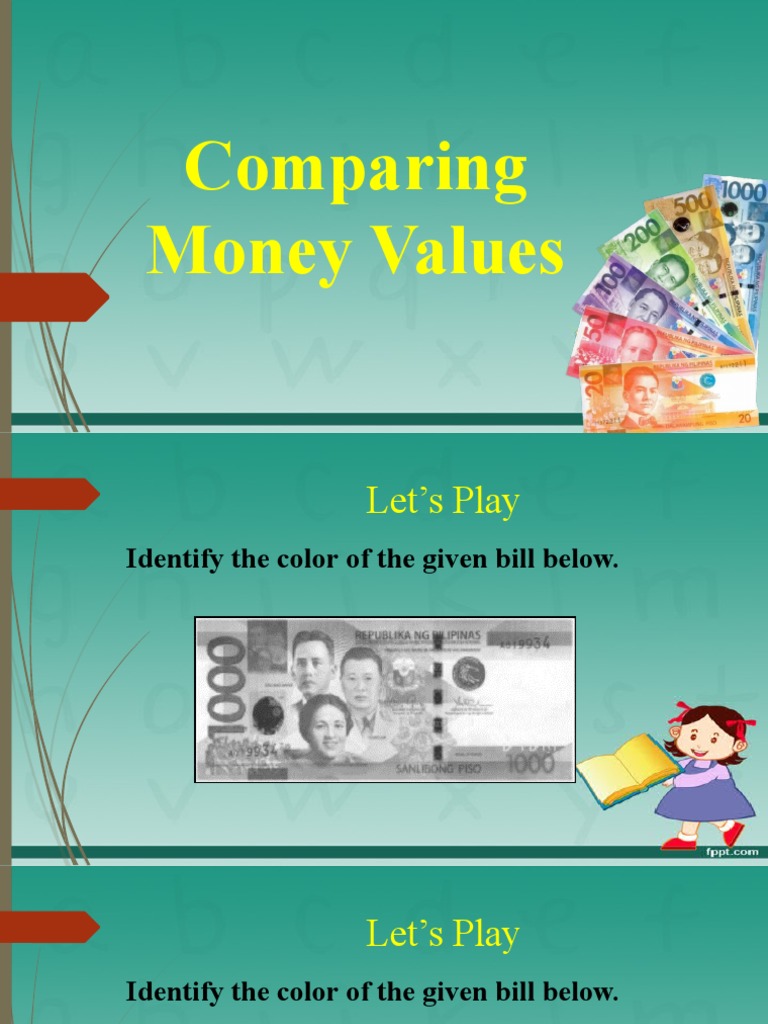 Money Value Comparison Activities | PDF
