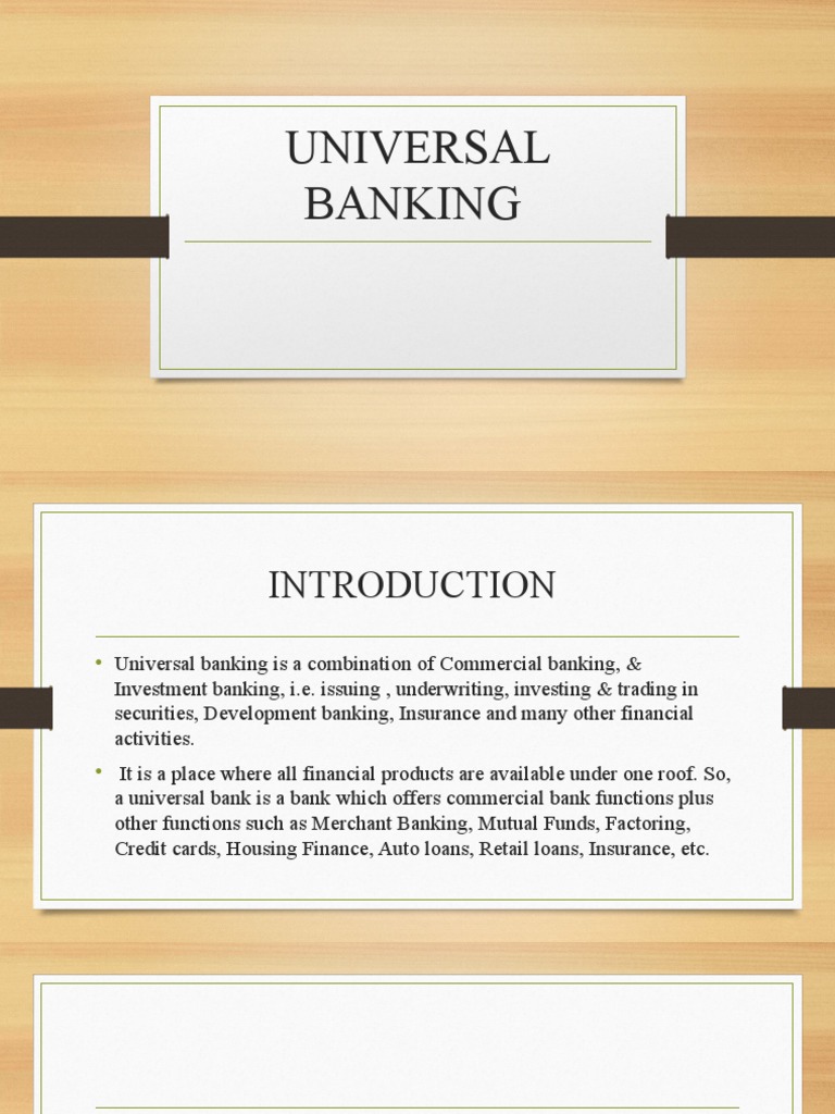 Universal BANking New | PDF | Banks | Investing
