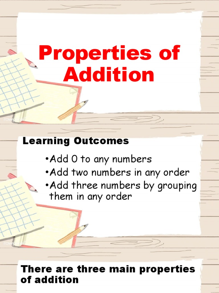 Properties of Addition Explained | PDF | Teaching Methods & Materials