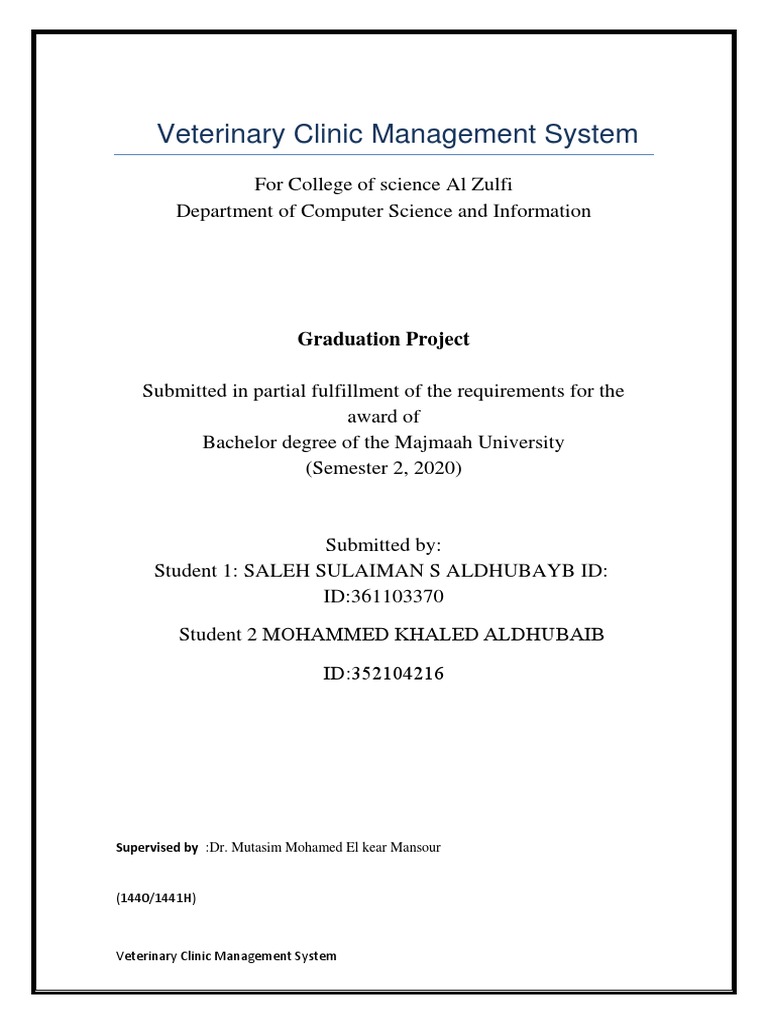 Final Report Veterinary-RE | PDF | Websites | Veterinary Medicine