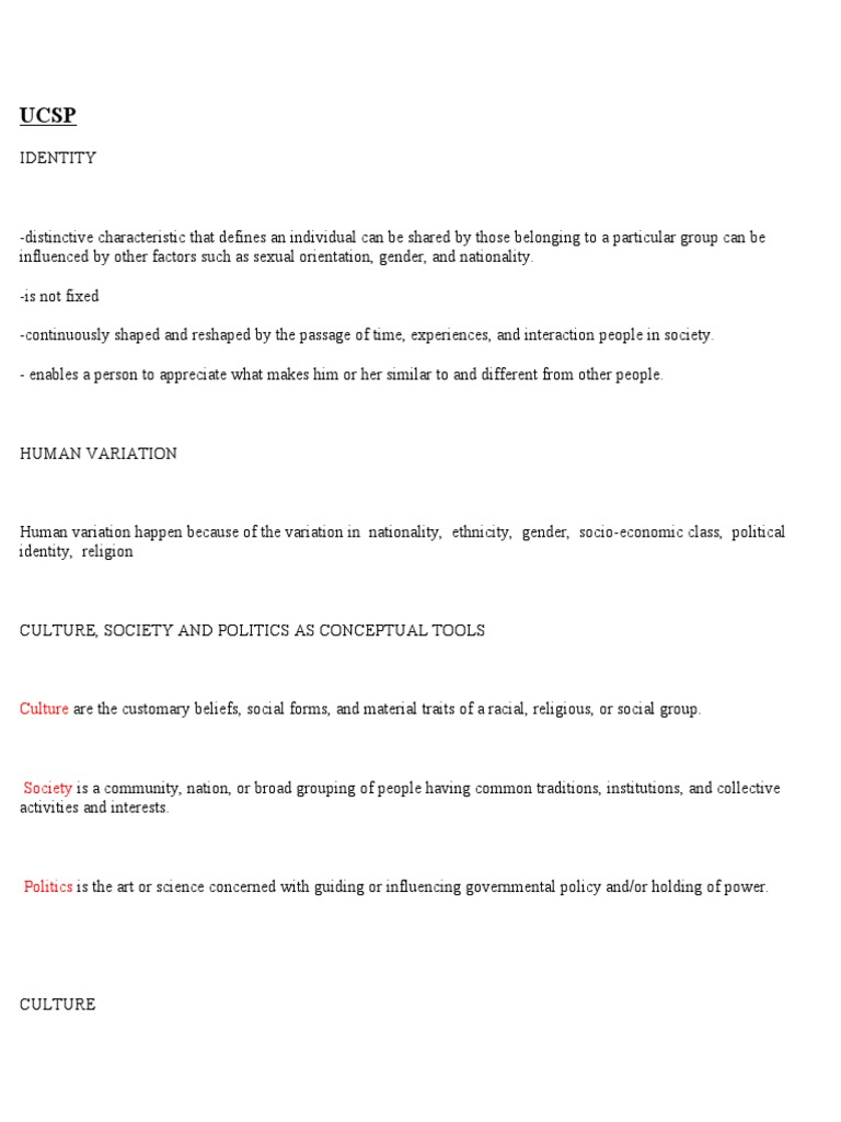 UCSP12 | PDF | Anthropology | Social Sciences