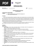 Lesson Plan in Tools, Utensils and Equipments For Food Processing | PDF ...