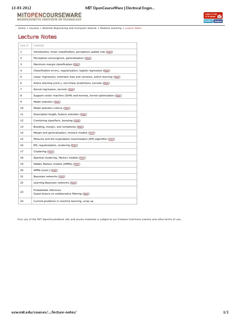 MIT OpenCourseWare - Electrical Engineering and Computer Science - 6 | PDF