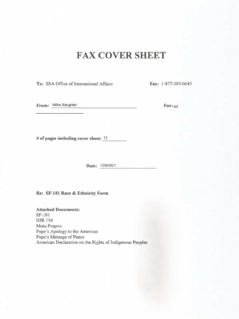 SSA Cover Letter | PDF