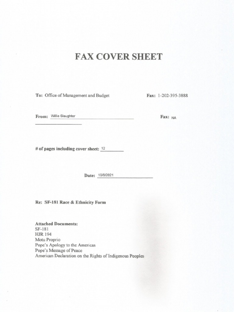 OMB Cover Letter | PDF