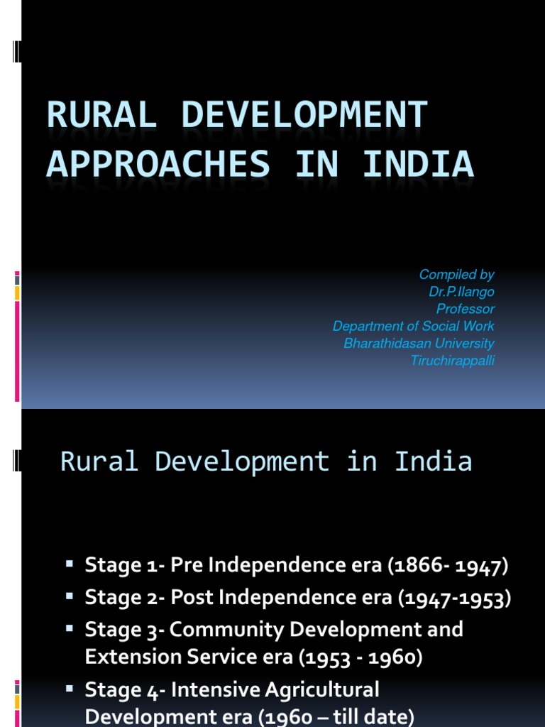 Rural Development Approaches | PDF | Economies