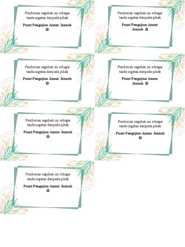 Ucapan Saguhati | PDF