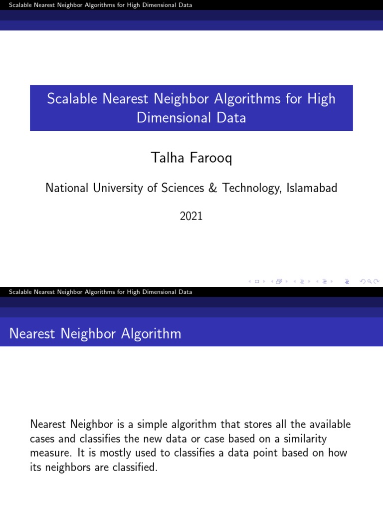 Scalable Nearest Neighbor Algorithms For High Dimensional Data | PDF | Cluster Analysis ...
