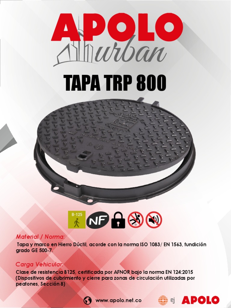 Ficha Tecnica Tapa TRP 800 | PDF