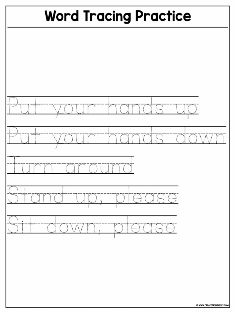 Word - Tracing - Practice F2C3 475C B21C | PDF