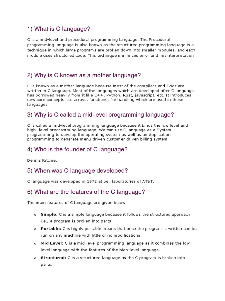 Interview Quetion C | Download Free PDF | Pointer (Computer Programming ...